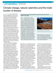 Climate change, natural calamities and the triple burden of disease ...