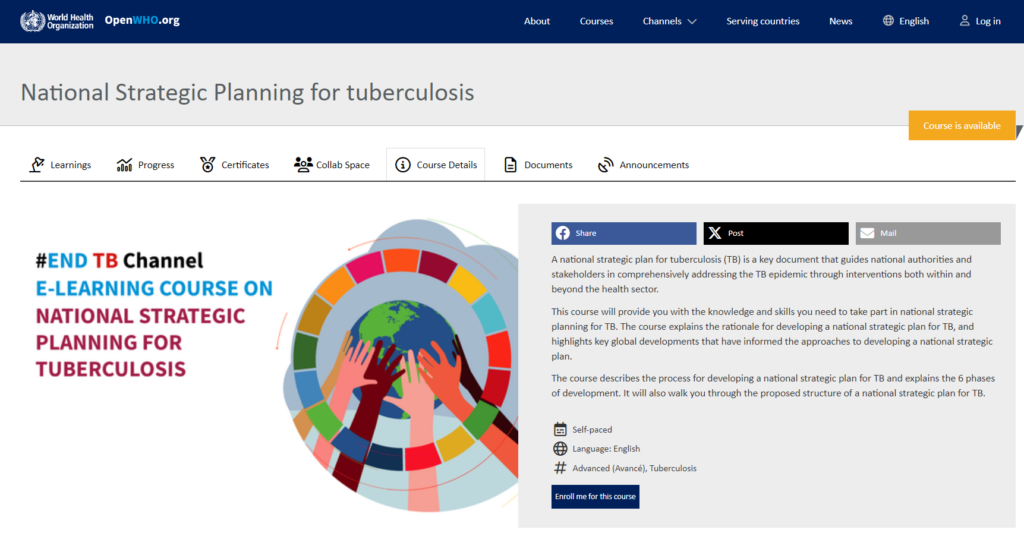 National Strategic Planning for tuberculosis – TB DIAH