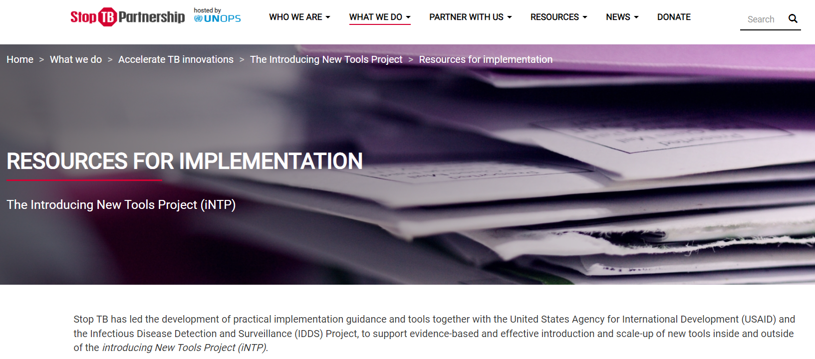 Resource Library – TB DIAH